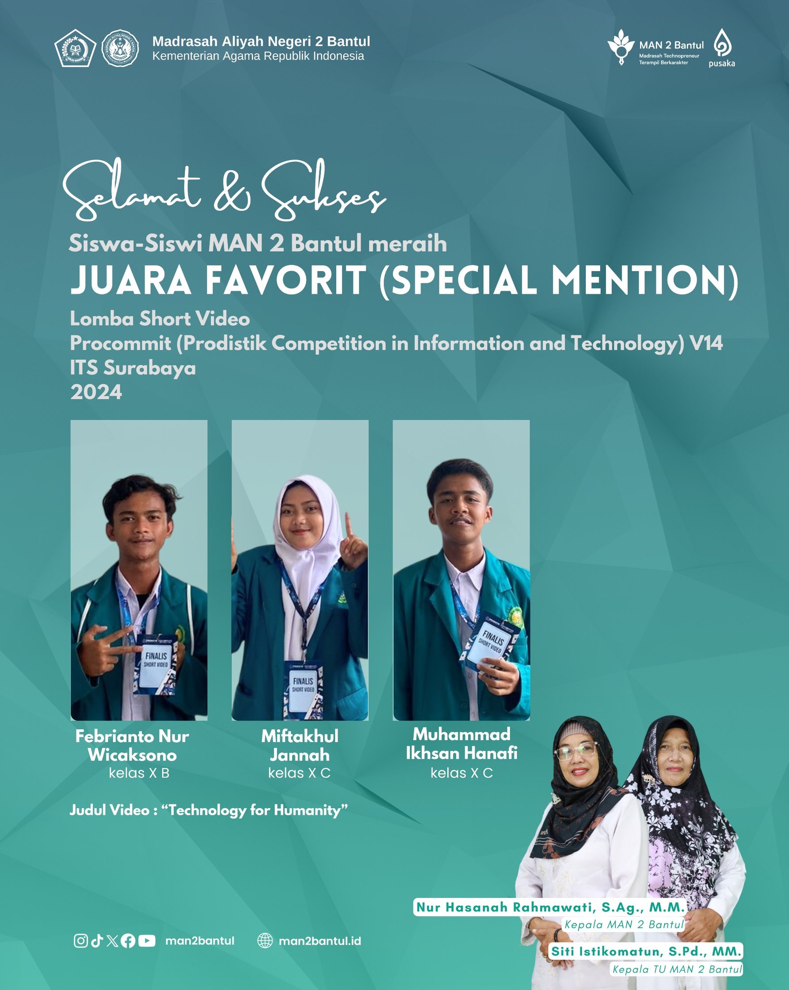 Juara Favorit (Special Mention) Lomba Short Video Procommit ITS 2024 ...